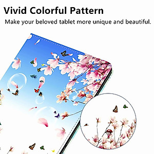 Case for 6" All-New Kindle 11th Generation 2022 Release (Model No.C2V2L3), PU Leather Flip Case Cover with Smart Auto Wake/Sleep and Card Slots for Kindle 2022 11th Gen E-Reader.(Butterfly in Flowers)