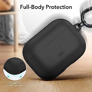 ESR for AirPods Pro Case (2023/2022/2019, 2nd/1st Gen), Compatible with Airpods Pro 2nd Generation Case (USB-C/Lightning Cable), Compatible with MagSafe, Full Drop Protection, Cloud Series, Black