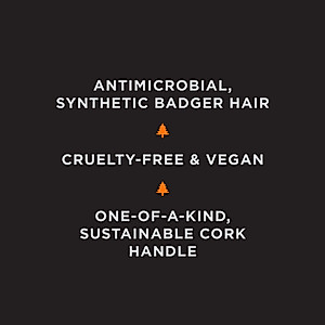 Pacific Shaving Company Sustainable Cork Handle Premium Synthetic Hair Shave Brush 1 ea