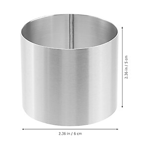 Yardwe 12pcs Mousse Cake Mold Round Mousse Ring Stainless Steel Cake Mousse Ring for Desserts Pastry Eggs 6 * 6 * 5CM