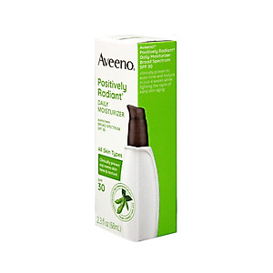 2 Pack - Aveeno Positively Radiant Daily Face Moisturizer SPF 30, 2.3 Fl. Oz.