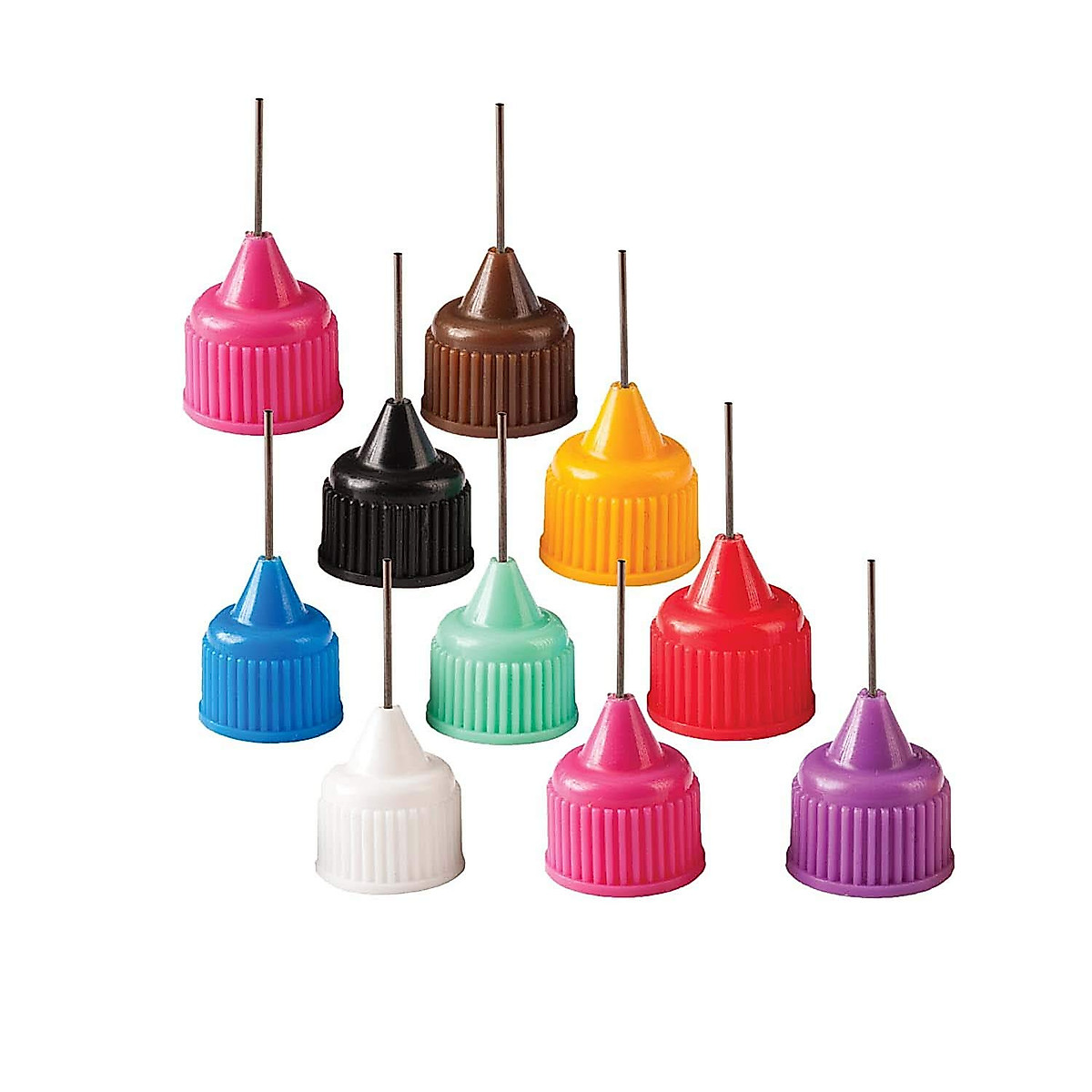 12 Pcs 120ml PE Precision Needle Tip bottle,Applicator graduated Bottle, Squeeze Bottle Multi Colorful Caps Eliquid Bottles,Dropper Bottle, White Bottle+Color Cap (black)