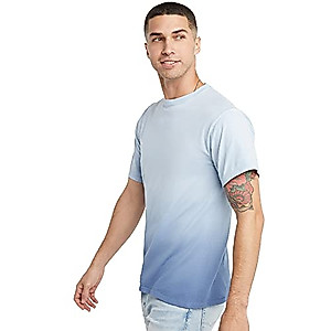 Hanes Men's Originals Short-Sleeve, Garment-Washed T-Shirt Dye, Saltwater Ombre