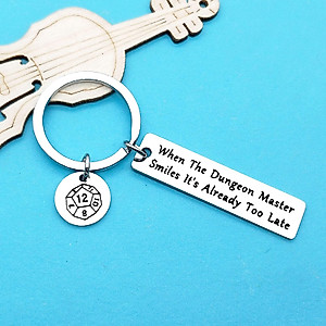 Xiahuyu Keychain Gift for Dungeon Master for DM Gift When The Dungeon Master Smiles It's Already Too Late Keychain Dungeons and Dragons Gift RPG Gift Gamer Gift for Dungeon Masters Fans Gift