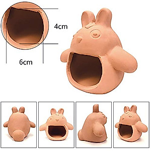 OMEM Reptile Aquarium Decor for Terrarium Ceramics Spider Scorpion Betta Fish Shrimp Crab Humid Hide Habitat Ornaments