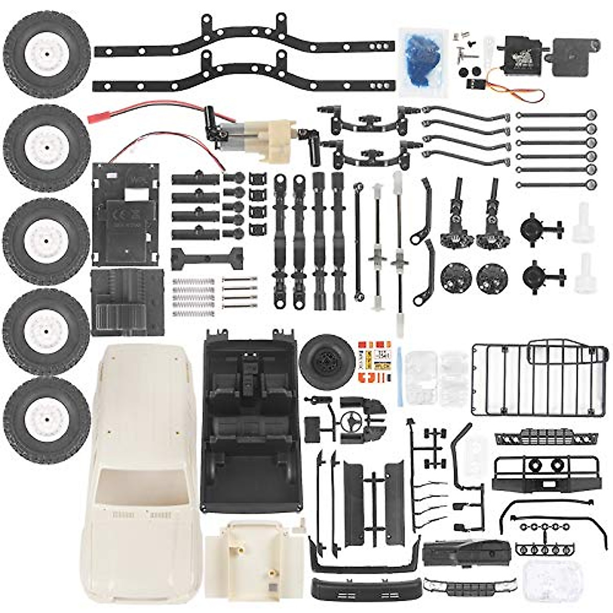 KWID for C54 CB05 Land Cruiser LC80 Full Scale Off-Road Remote Control Car KIT for C14 C24 1/16 RC Car Kids Children Toy CB05S-1, (500067492)