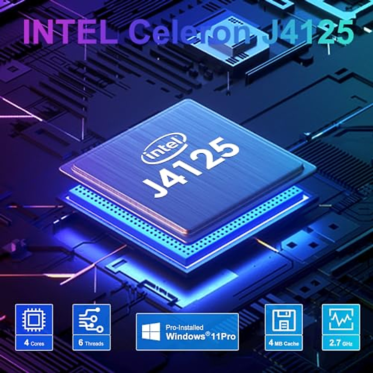 [1TB Stick PC] Mini PC Stick Windows 11 Pro,PC Stick Equipped 1TB SSD M.2 SATA 3 Storage,8GB RAM,Intel J4125 Processor,Support WiFi,BT,Auto Power on,Business/Travel Pocket Computer