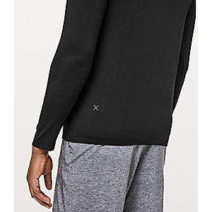 Lululemon Mens Metal Vent Tech 1/2 Zip Long Sleeve Shirt (Black, M)