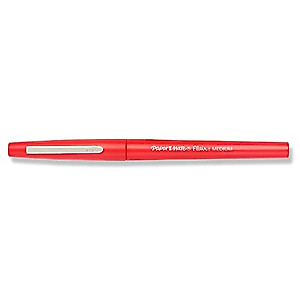 Paper Mate 8420152 Point Guard Flair Needle Tip Stick Pen, Red Ink, 0.7Mm, Dozen