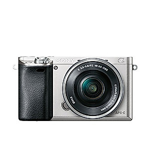 Sony Alpha a6000 Mirrorless Digital Camera with 16-50 mm Lens 24.3MP (Silver) (Renewed)