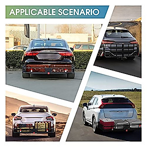 KAIZONPOT 60" x 24" x 6" Trailer Hitch Cargo Carrier Hitch Mount Folding Vehicle Cargo Basket 550lb Capacity Hitch Cargo Racks for Car