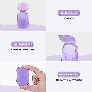 Bamsod 12 Boxes (240 sheets) Soap Paper Sheets Portable Disposable Travel Scented Bath Slice Sheet Foaming Paper Soap Confetti Slide Flakes for Travel and Outdoor …