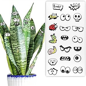 Fiueng Monster Potted Plant Eyes 20pcs, Fun Plant Pin Hanging Decoration, Cute Plant Silicone Decoration, Indoor and Outdoor Decoration, Birthday Gift for Plant Lovers, DIY Gift for Kids