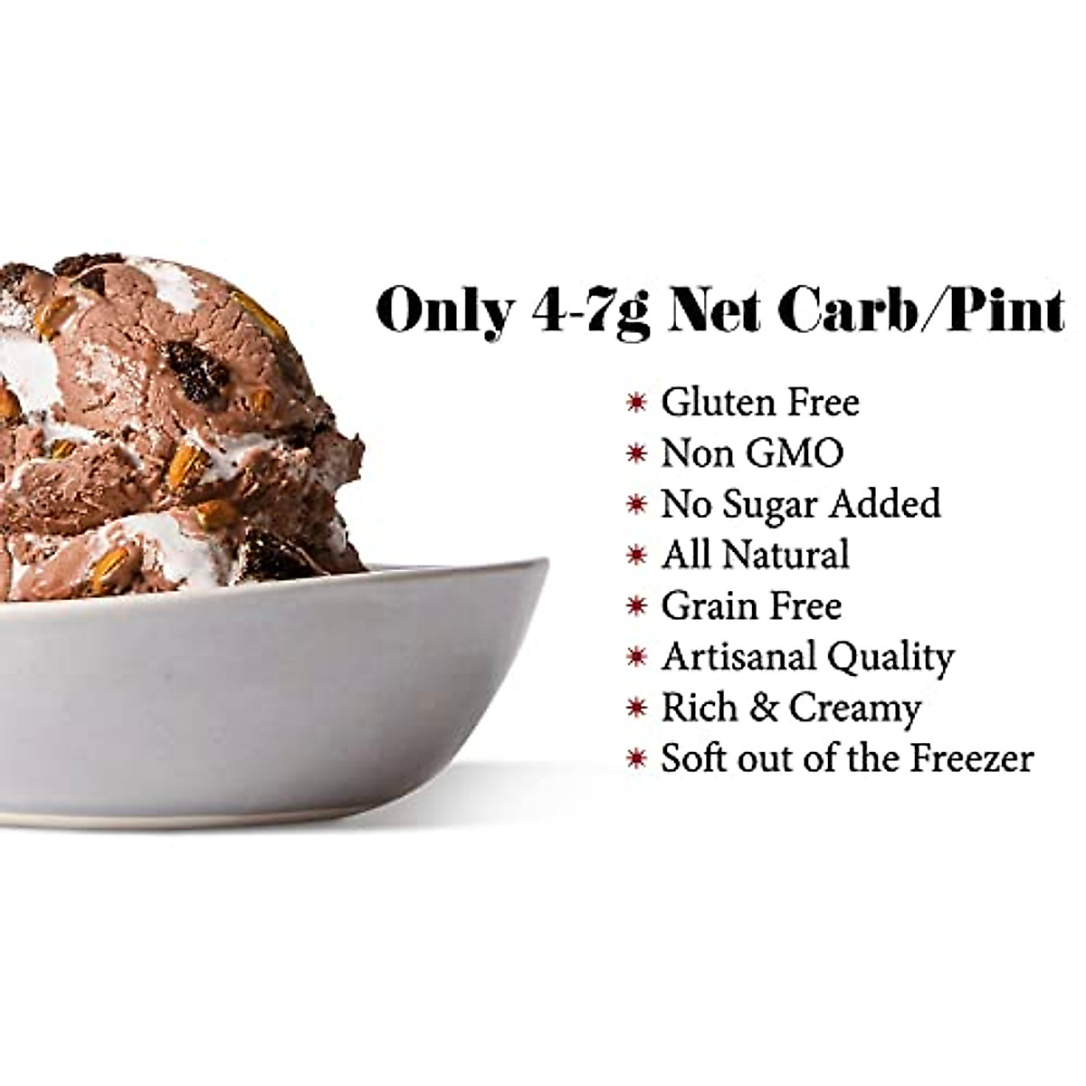 Two Spoons Keto Ice Cream - Low Carb, No Added Sugar, Gluten-Free, Keto-Friendly - Gourmet & Handcrafted