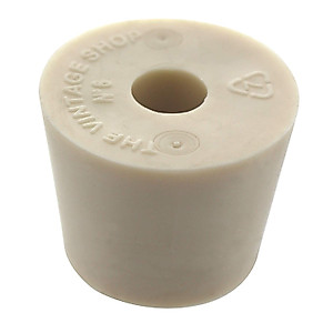 Drilled Rubber Stopper #6 (Set of 3)