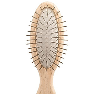 Chris Christensen Dog Brush, 20 mm Little Wonder Pin Brush, Original Series, Groom Like a Professional, Stainless Steel Pins, Lightweight Beech Wood Body, Ground and Polished Tips