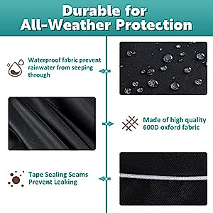 FORSPARK Patio Furniture Covers Waterproof Rectangular, Outdoor Coffee Table Covers Square Heavy Duty -Fits up to 56L×56W×28H Inches