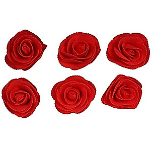 EBK Love Valentine's Day Valentine Sweetest Day 6 Count Potpourri Floral Garden Home Romantic Decor Decoration Rose Blooms and Heart Table Scatter Decorations 50 Count - RED