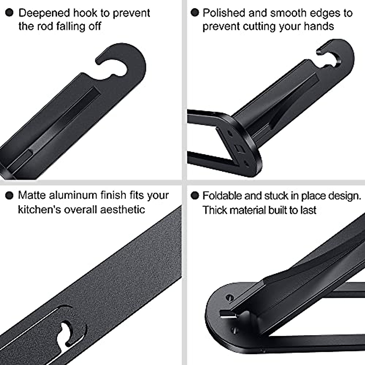 Ayybboo Paper Towel Holder,Under Cabinet Paper Towel Holder,Alloy Steel Foldable Wall Mounted Towel Large Roll Adhesive Bag Holder with Adhesive and Screw for Kitchen,Pantry,Bathroom 13.8in(Black)