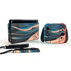 MightySkins Skin Compatible with Nintendo Switch OLED - Sea Dunes | Protective, Durable, and Unique Vinyl Decal wrap Cover | Easy to Apply, Remove, and Change Styles | Made in The USA