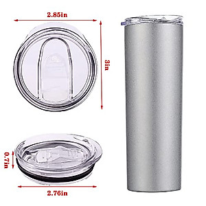 20oz Skinny Tumbler Replacement Lids 3 Pack,2.75in Cup Mouth Compatible with YETI Rambler and More Tumbler Cups，Spill Proof Splash Resistant Silicone Sliding Covers.