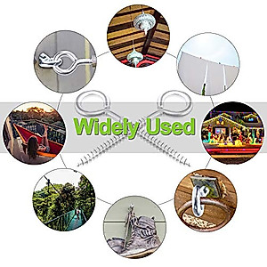 Stainless Steel Eye Screws, Heavy Duty Screw Eyes, Eye Hooks Screw in Heavy Duty, 3.5 Inches Eye Bolts, 10 Pack Eye Hooks Screw