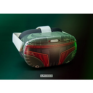 Arlon Graphics Bounty Hunter Skin Wrap Decal for Oculus Quest 2 - Includes Decals for The Front, top, Bottom, Two Controllers, Charging Plug and 2 Extra Stickers - Video Instructions, Green