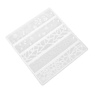 VILLCASE Bookmark Mold Resin Epoxy Bookmark Chocolate Fondant Bookmark Casting Molds Rectangular Bookmark DIY Gift Tag Jewelry Tags DIY Craft Making Trays Crafts Student Crystal Silica Gel
