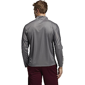 adidas Mens Long Sleeve 1/4 Zip Knit Grey Size Large