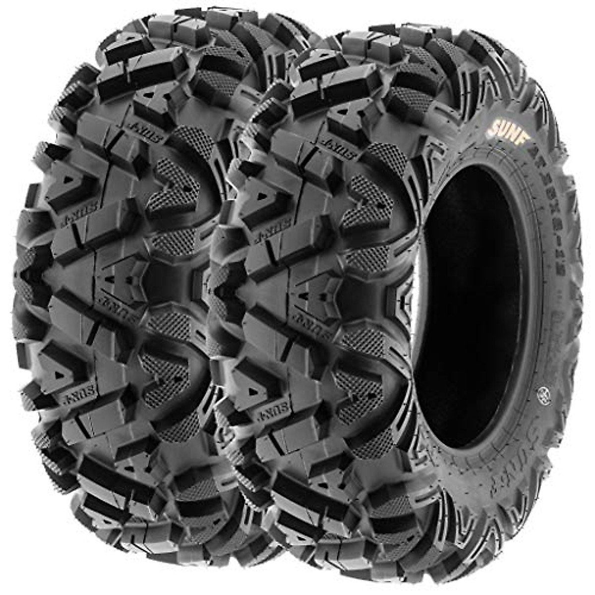 SunF Power.I 25 inch ATV UTV all-terrain Tires 25x8-12 & 25x11-12, 6 PR Front & Rear Set of 4 A033, Tubeless