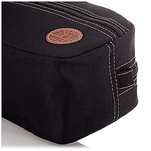 Timberland Men's Toiletry Bag Canvas Travel Kit Organizer, Black, One Size