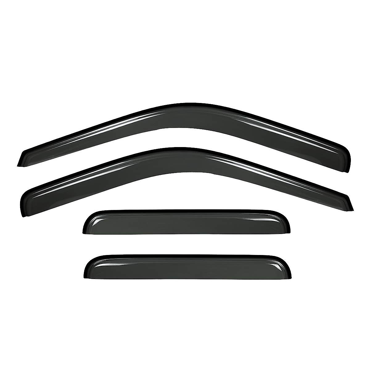 4pcs Vent Visor Side Window Deflectors Original Window Visors for 1999-2016 Ford F250/F350/F450 Super Duty Crew (SuperCrew) Cab Sun/Rain Guard 94953