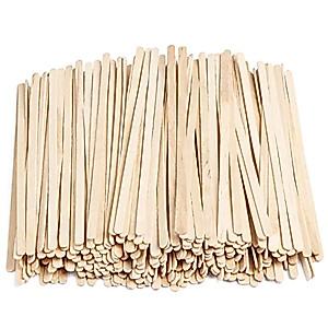 Wood Coffee Stirrers Stir Sticks - 500 Biodegradable Disposable Wooden Beverage Mixer with Round Ends, Made with Natural Birch Wood, Eco-Friendly BPA Free Swizzle Drinks Sticks (7.5 Inch 500 Count)