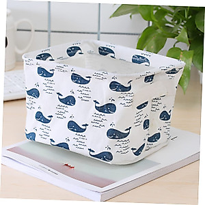 MAGICLULU 6pcs Cartoon Storage Basket Cotton Linen Basket Storage Holder Storage Container