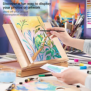 ARTEZA Mixed Media Paper Foldable Canvas Pad, 8x11 Inches, 20 Sheets, DIY Frame, Heavyweight Multimedia Paper, 228 lb, 370 GSM, Acid-Free, Art Supplies for Painting & Mixed Media Art