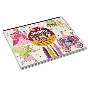 Melissa & Doug Sticker Collection and Coloring Pads Set: Princesses, Fairies, Animals, and More - FSC Certified