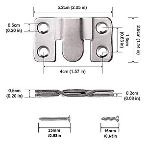 LIKERAINY Heavy Duty Large Metal Flush Mount Brackets Sectional Interlocking Connector for Sofa Furniture Photo Frame Mirror Panel Connecting Concealed Hanger Z Clips 20 Pairs