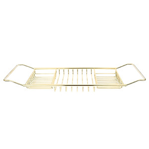 Stainless Steel Shower Tray: European Style Extendable Bathtub Tray for Luxury Bath Stainless Steel Over The Tub Bath Tray for Bathroom Accessories