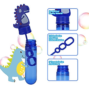 Dinosaur Bubble Wands for Kids Dinosaur Themed Party Favors Goodie Bags Filler Tyrannosaurus Rex Bubble Blowing Toys 24PCS