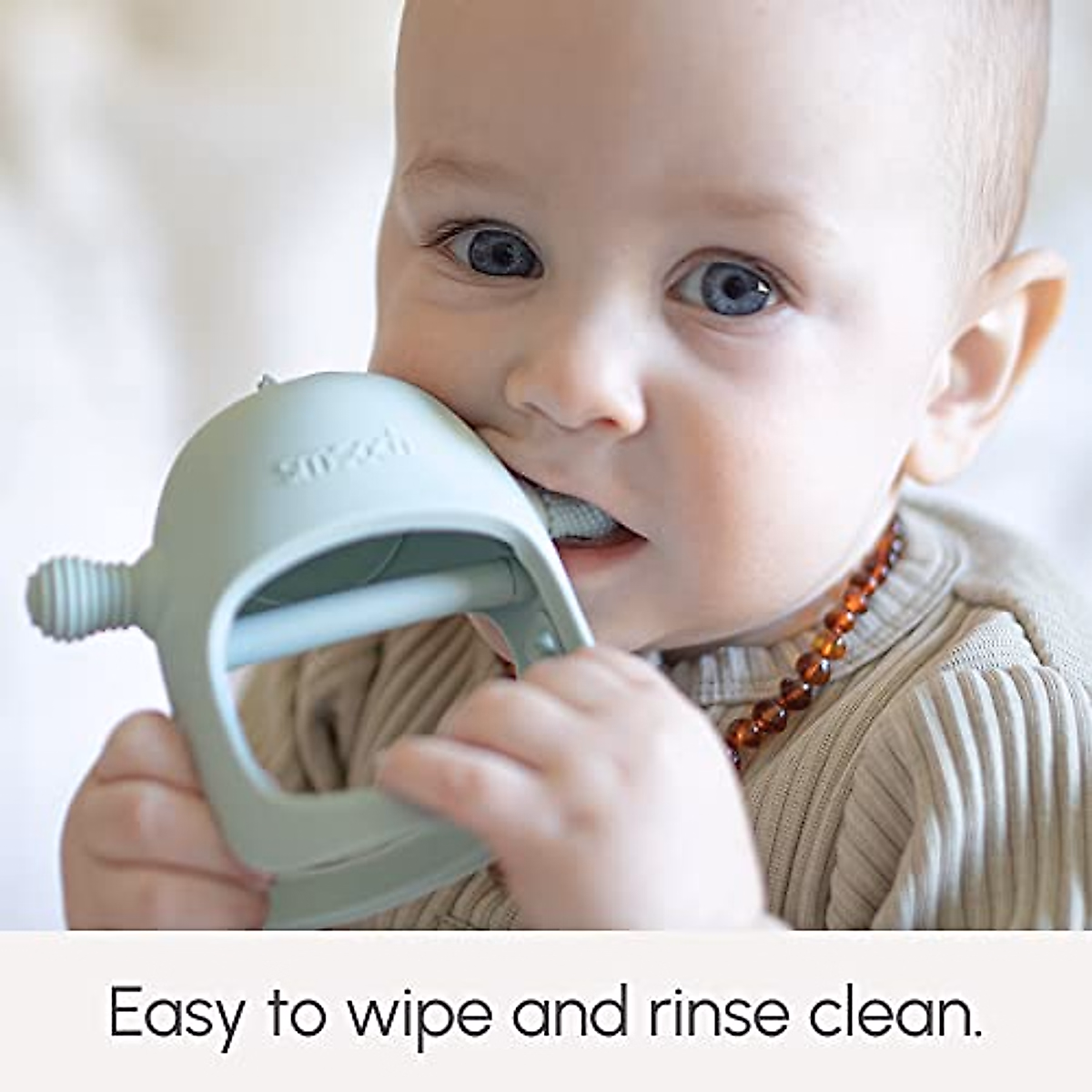 Smooch Penguin Mitten Teething Toys For Babies 0-6 Months, 12, 18 - Penguin Teethers For Babies Are Easy To Hold, Silicone Baby Teether Toys Are Soft Yet Durable - Provides Teething Pain Relief (Blue)