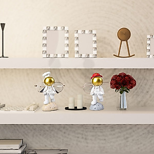 Sempoda Astronaut Glasses Holder, Resin Funny Decorative Eyeglass Holder, Creative Astronaut Glasses Holder Stand for Home Office Decoration, Astronaut Sculpture Holder for Holiday Birthday Gift
