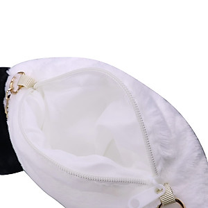 Cute Plush Animal Shoulder Bag for Women Cute Dog Crossbody Purse Fluffy Satchel Shoulder Purse Faux Fur Messenger Bag