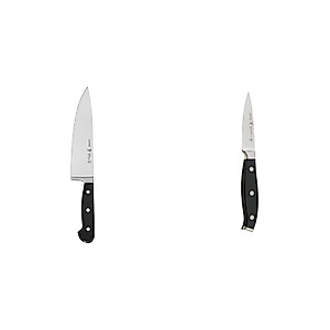 HENCKELS Statement Razor-Sharp 8-inch Slicing Knife Forged Premio 3-inch Paring Knife