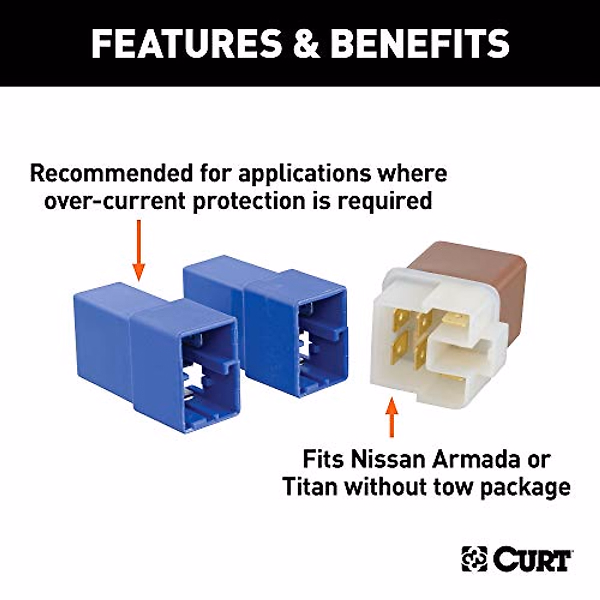 CURT 57000 Relay Kit for Nissan Armada, Titan