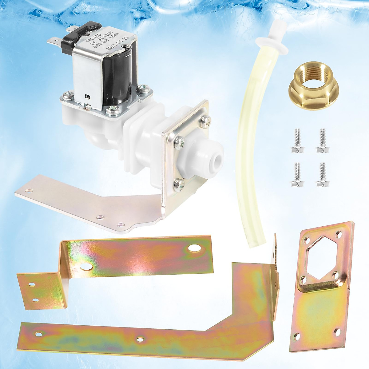 000009123 Water Inlet Valve Assembly 120V 60Hz 5W Replacement for Manitowoc Ice Machines for I, IB, S, SD, JC, QR, SD, K Series IH9123 33129026 000008483