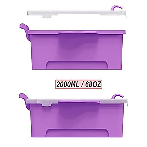ZYXGOGOGO 2000ML / 68OZ Microwave Pasta Container Cooker, Noodles Cooker with Strainer. Quickly Cooks up to 4 Servings Pasta, Cute Elephant-Shaped Multifunctional Cooker (Purple)