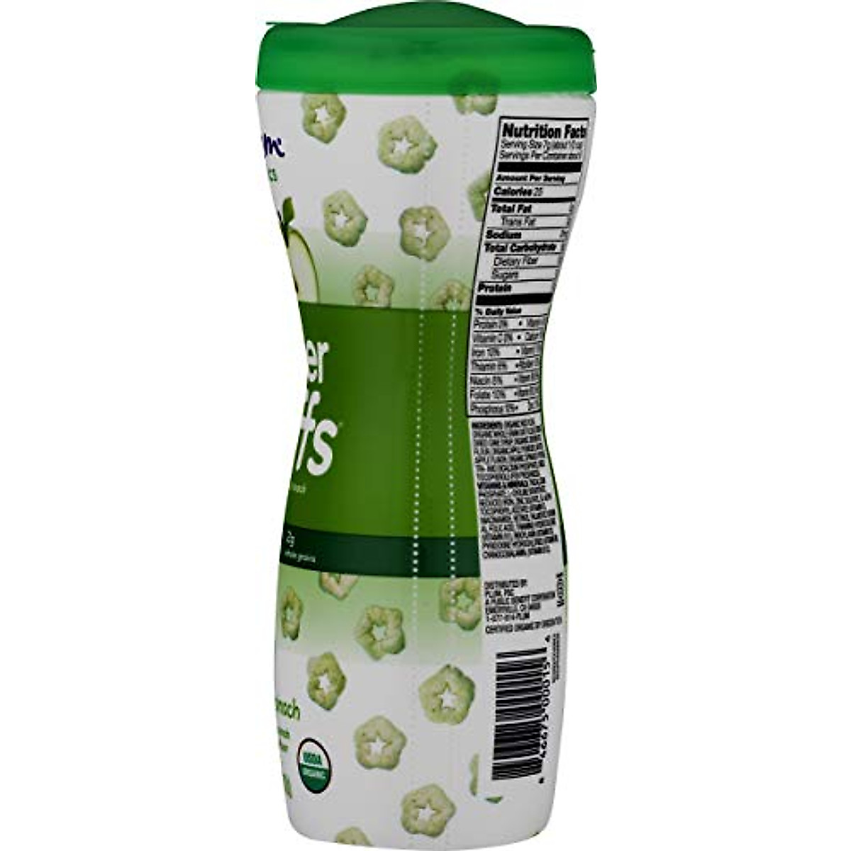 Plum Organics Baby Food Pouch | Super Puffs | Apple With Spinach | 1.5 Ounce | 4 Pack | Organic Food Squeeze for Babies, Kids, Toddlers