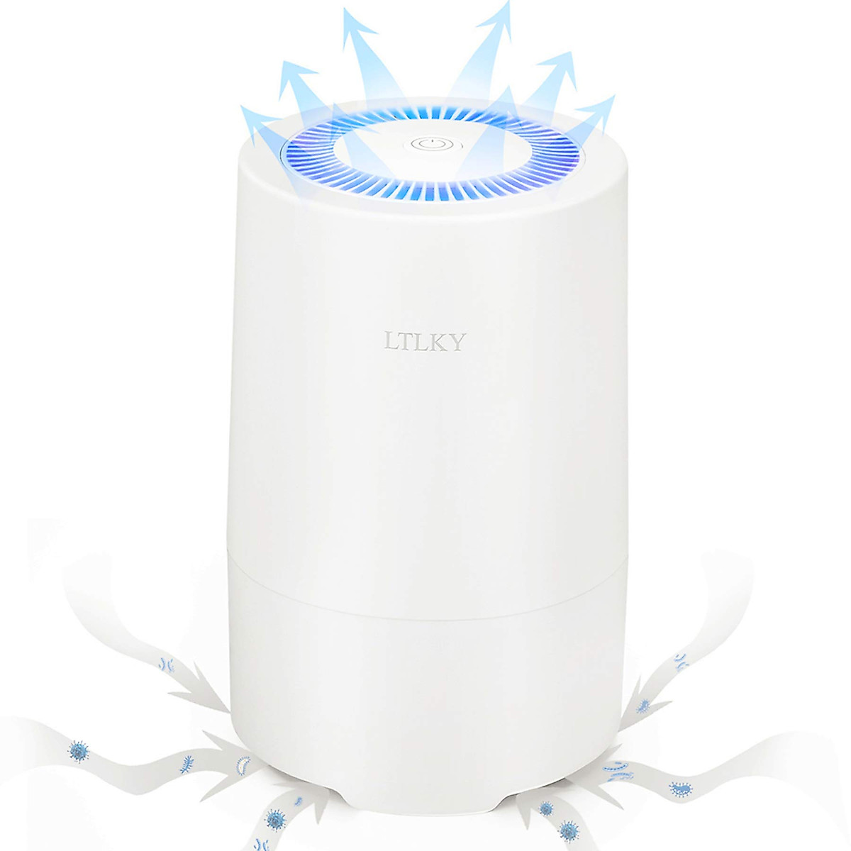 Air Purifier for Bedroom,Small Air Cleaner for Desktop,Compact Design,White,900S