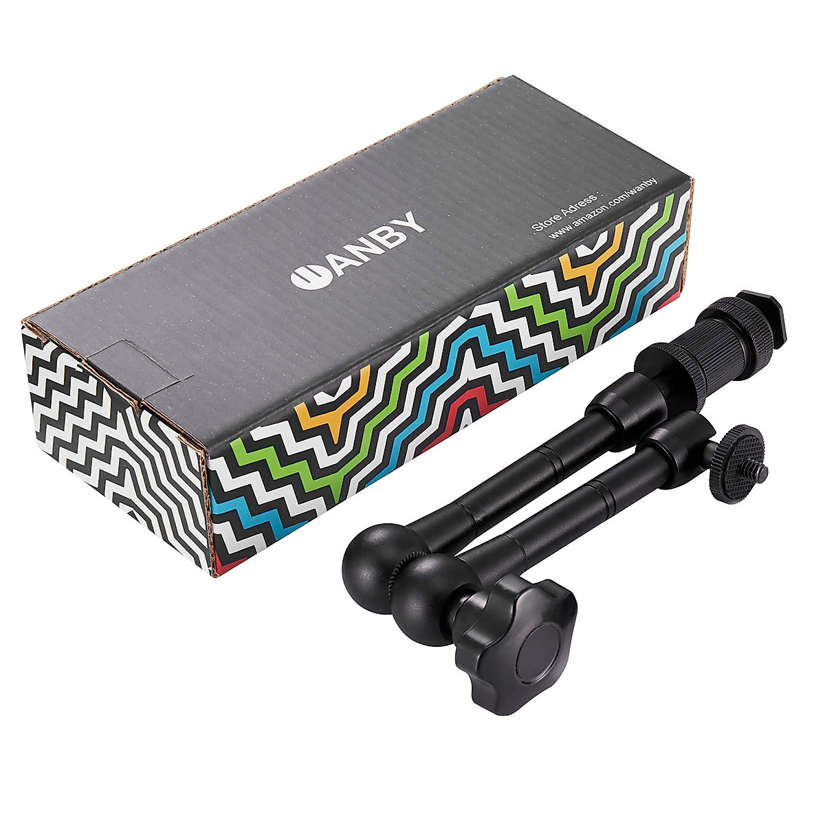 WANBY 11 Inch Articulating Friction Magic Arm Adjustable w/Hot Shoe Mount 1/4'' Tripod Screw for Camera Rig, LCD Monitor, LED Flash Lights (11'Arm)