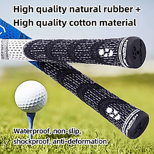 Lehui KINGRASP Golf Grips, Standard/Midsize, Golf Grips Set of 13(Free 13 Tapes), Anti-Slip Rubber Golf Club Grips, 8Colors Optional (Blue, Midsize)